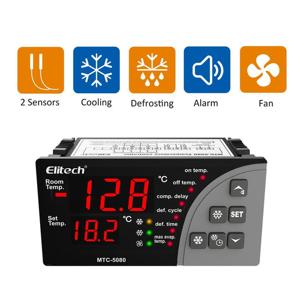 Elitech MTC-5080 Digital Temperature Controller Universal Thermostat ...